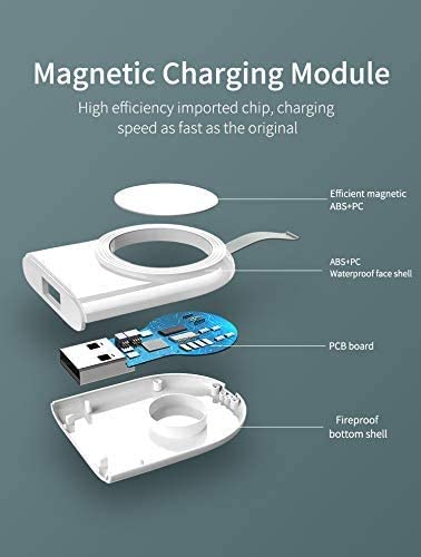 Charger for Apple Watch, Travel Car Charger, Portable USB Wireless Magnetic Fast Charging Compatible with for Apple Watch Series SE 8 7 6 5 4 3 2