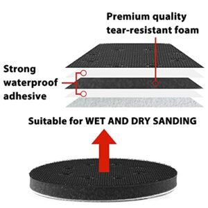 Orbital Sander Foam Pad 5 inch, Foam Sanding Pads for Orbital Sander 2pcs, Interface Pad 8 Holes, Hook and Loop Backing Pad, Soft Sander Cushion Pad, Sponge Buffer by S&F STEAD & FAST