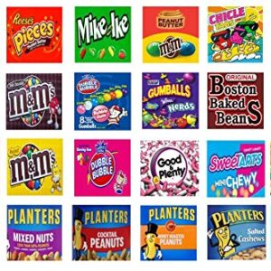 2.5" Candy Vending Machine Labels Stickers (12 Pack)