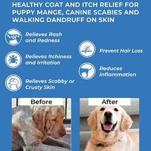 Demodectic Mange Relief for Dogs - All Natural Healthy Coat and Itch Relief for Puppy Mange, Canine Scabies and Walking Dandruff on Skin (450 Pills)