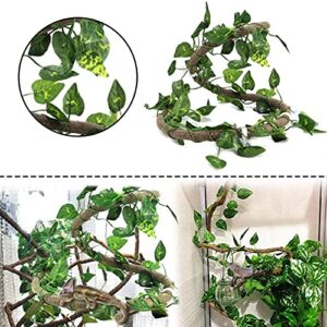 Hamiledyi Reptile Driftwood Decoration Natural Coral Driftwood Branches for Aquarium Reptiles Trunk Log Ornament Bendable Jungle Climbing Vines Decor for Bearded Dragon Lizad Amphibian Fish Tank