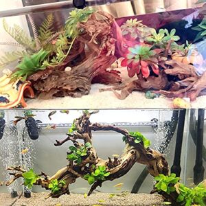 Hamiledyi Reptile Driftwood Decoration Natural Coral Driftwood Branches for Aquarium Reptiles Trunk Log Ornament Bendable Jungle Climbing Vines Decor for Bearded Dragon Lizad Amphibian Fish Tank