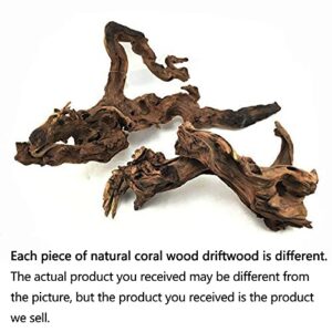 Hamiledyi Reptile Driftwood Decoration Natural Coral Driftwood Branches for Aquarium Reptiles Trunk Log Ornament Bendable Jungle Climbing Vines Decor for Bearded Dragon Lizad Amphibian Fish Tank