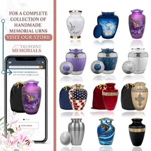 Trupoint Memorials Cremation Urns for Human Ashes - Decorative Urns, Urns for Human Ashes Female & Male, Urns for Ashes Adult Female, Funeral Urns - Black, Extra Large