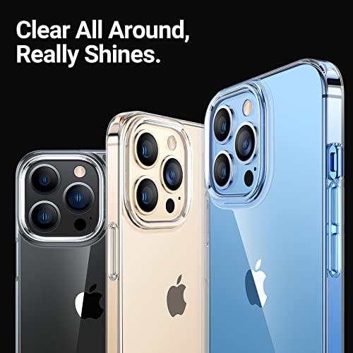 TORRAS Crystal Clear Compatible for iPhone 13 Pro Case 6.1 Inch, Non Yellowing Slim Fit Ultra Thin Flexible Silicone TPU Shockproof Compatible for iPhone 13 Pro Case, Crystal Clear