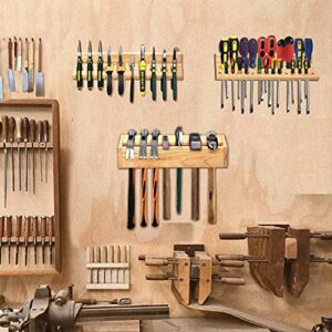 3 Pack Tool Organizers and Storage, Wooden Screwdriver Organizer Wall Mount, Pliers Rack Hammer Screwdriver Holder Tool Rack for Garage Shed Workshop