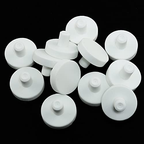 WHYHKJ 12pcs Ceramic Coralline Coral Frag Plugs Coral Frag Stand Fish Tank Supplies, White