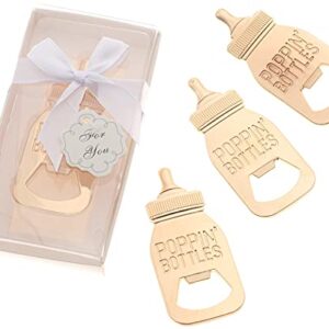 30 Pack Baby Shower and Gender Reveal Bottle Openers Party Favors Souvenirs for Guests with Gift Boxes for Boy and Girl Newborn (White - Baby Bottle, 30)