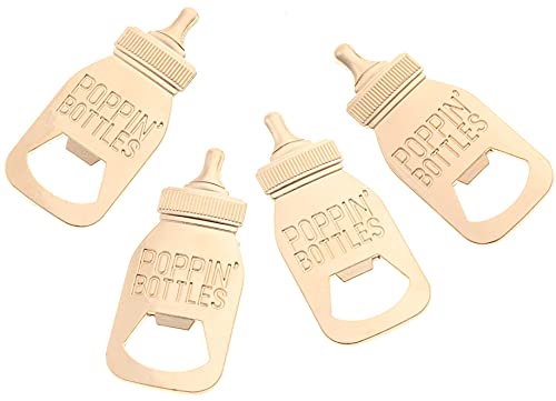 30 Pack Baby Shower and Gender Reveal Bottle Openers Party Favors Souvenirs for Guests with Gift Boxes for Boy and Girl Newborn (White - Baby Bottle, 30)