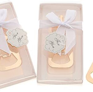 30 Pack Baby Shower and Gender Reveal Bottle Openers Party Favors Souvenirs for Guests with Gift Boxes for Boy and Girl Newborn (White - Baby Bottle, 30)