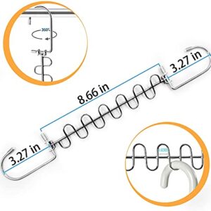 Yahluer 4 Pack Magic Hangers - Metal Hanger 12 Slots - Smart Wardrobe Closet Space Savings Organizer for Pants Trousers Jeans Skirts Tank Top Cami Bra Pajamas Strappy Dress Bathing Suit