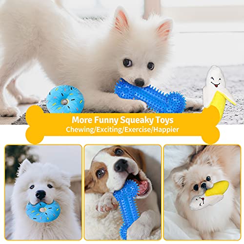 Zeaxuie 20 Pack Valued Puppy Toys for Teething Small Dogs - Puppy Chew Toys with Rope Toys, Dog Treat Balls & Dog Squeak Dog Chew Toys