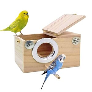 kathson parakeet nest box budgie nesting house cockatiel breeding parrots mating box for lovebirds small and medium-sized birds（s）