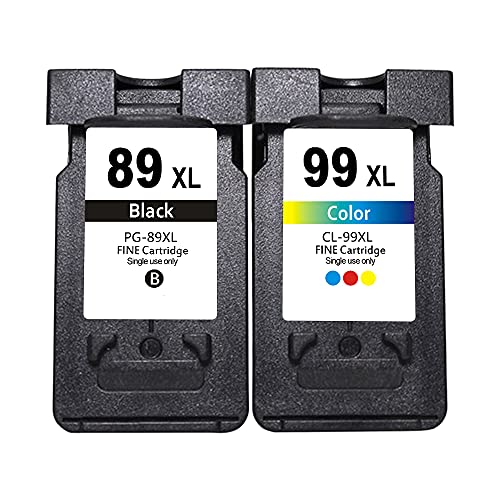 Remanufactured Fine Cartridges for Canon PG-89XL CL-99XL Ink Cartridges Replacement for PG 89 CL 99 Ink Cartridges for Canon Pixma E560 Printer