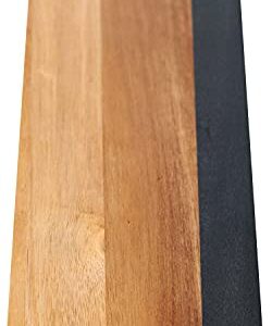 Acacia Wood and Slate Modern Cheeseboard (Acacia Wood and Black Slate) Charcuterie Platter for Wine, Cheese, Meat