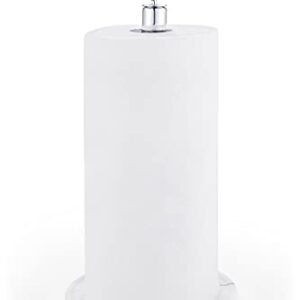 SunnyPoint Heavy Weighted Sturdy Paper Towel Holder Stand Dispenser with Faux Marble Base Fits Standard and Jumbo Sized Paper Towel