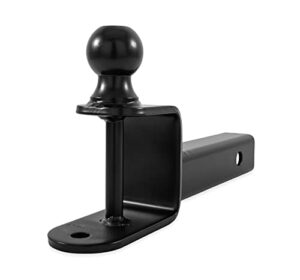 camco black boar atv/utv 9" extended length ball mount, 2-inch ball, 2-inch shank | includes (1) multi-hitch, (1) 5/8-inch hitch pin & (1) bridge pin (66081)