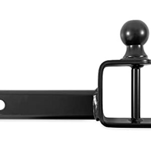 Camco Black Boar ATV/UTV 9" Extended Length Ball Mount, 2-Inch Ball, 2-Inch Shank | Includes (1) Multi-Hitch, (1) 5/8-inch Hitch Pin & (1) Bridge Pin (66081)