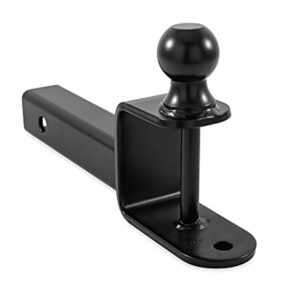 Camco Black Boar ATV/UTV 9" Extended Length Ball Mount, 2-Inch Ball, 2-Inch Shank | Includes (1) Multi-Hitch, (1) 5/8-inch Hitch Pin & (1) Bridge Pin (66081)