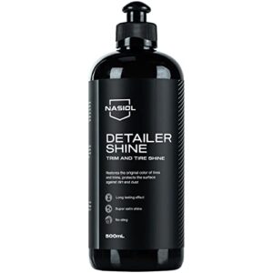 nasiol detailershine trim and tire shine spray, trim shine care, tire coating&dressing, best tire shine products, car detailing supplies,automobile trim, 17 fl oz.