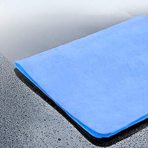 NICEASY 36"X24" Super Thick 1200GSM Pro Microfiber Car Wash Drying Towel Over 1.2 lbs,Over 1 Gallon Water Soakage,Blue Chamois Cloth, Сar Shammy Towel 26" x 17" Super Absorbent Chamois Cloth for Car,