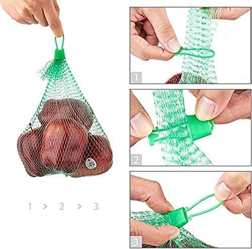 EBOCACB 100pcs Egg Hatching Bags Strong Stretchable Plastic 15 inch Mesh Bag Reusable for Vegetables Fruits Toys