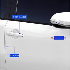 8Pcs 3D Transparent car Door Handle Stickers Door Bowl Paint Anti-Scratch Invisible car Door Handle Scratch Protection Film Anti-Collision Protection Stickers are compatable for Most Models