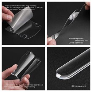 8Pcs 3D Transparent car Door Handle Stickers Door Bowl Paint Anti-Scratch Invisible car Door Handle Scratch Protection Film Anti-Collision Protection Stickers are compatable for Most Models