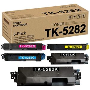 tk5282 tk-5282 1t02tw0us0 1t02twcus0 1t02twbus0 1t02twaus0 (2bkcmy, 5pk) toner cartridge replacement for kyocera ecosys m6635cidn(1102v12us1) p6235cdn(1102tw2us1) m6235 p6235 toner kit printer