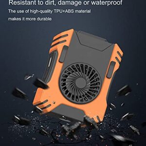 Portable Fan Clip on Waist 7000mAh,Personal Cooling Neck Fan 7100RPM Strong Airflow,5in1 with Flashlight/SOS & Portable Power Bank,3 Speeds for Workers,Camping Hiking Cooking, Outdoor Hot Terminator