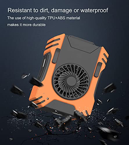 Portable Fan Clip on Waist 7000mAh,Personal Cooling Neck Fan 7100RPM Strong Airflow,5in1 with Flashlight/SOS & Portable Power Bank,3 Speeds for Workers,Camping Hiking Cooking, Outdoor Hot Terminator