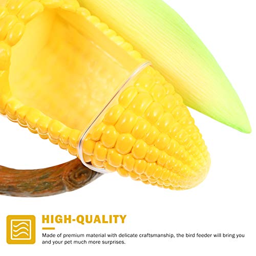 Happyyami Cockatiel Feeder 1PC Corn Shaped Food Bowl Birds Water Dinking Feeder Plastic Feeding Supplies Pet Feeder Pet Feeding Basin Food Feeder for Pet Bird Pigeon Parrot Canaries Parrot Feeder