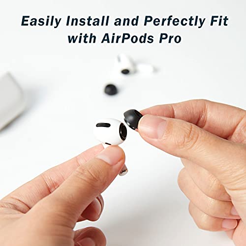 ePro Patented Horn-Shaped for AirPods Pro Ear Tips, Replacement Silicone Earbud Tips, Pressure Relief Vents Design with Dust Mesh, AP00, 6 Pcs, S/M/L