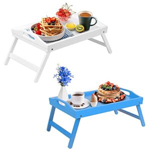 breakfast tray folding legs with handles kids bed tray table for sofa eating,drawing,platters bamboo serving lap desk snack tray