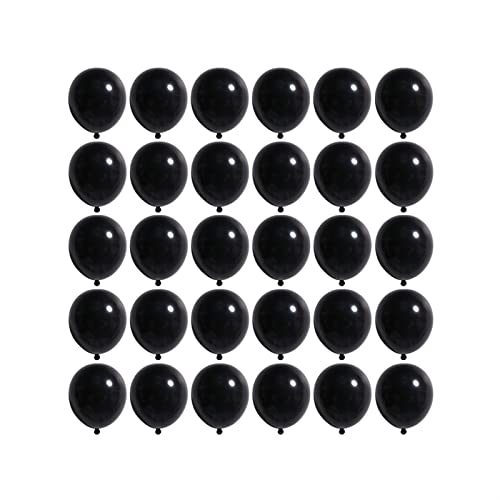 5 inch Black Party Balloons, 100 pcs Mini Thick Black Birthday Balloons Latex Balloons for Birthday Wedding Baby Shower Decorations(Black)