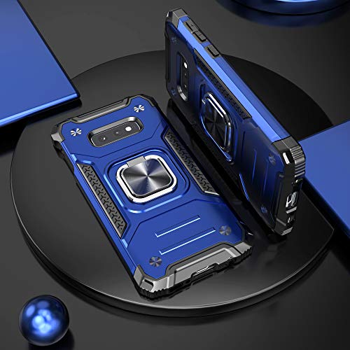 IDYStar Galaxy S10E Case with Screen Protector, Galaxy S10E Case, Shockproof Drop Test Cover with Car Mount Kickstand Lightweight Protective Cover for Samsung Galaxy S10E, Blue