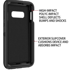 Regsun for Galaxy S10E Case,Shockproof 3-Layer Full Body Protection [Without Screen Protector] Rugged Heavy Duty High Impact Hard Cover Case for Samsung Galaxy S10E,Black