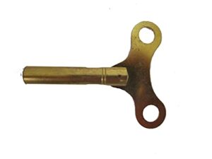 brass blessing : extra long clock winding key - - key for mechanical clock - brass antique and grandfather key : (no. 9 - 3.25 x 2.25 inches)