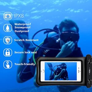 FRIENA Waterproof Phone Pouch IPX8 Universal Waterproof Phone Case Underwater Dry Bags Compatible for iPhone 12/SE/11 Pro/XS Max/XR/X/8P Galaxy S20/S10/S9 Up to 6.9"