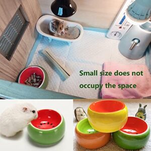 Hamster Bowl Ceramic Small Animal Bowl Hamster Food Dish Prevent Knocking Over, Food Splashing and Chewing Feeding Dish for Gerbil Chinchilla Rat Ferret Hedgehog