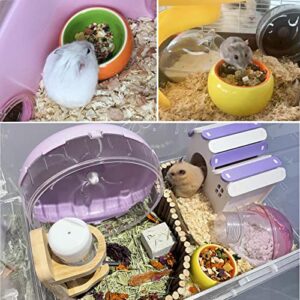 Hamster Bowl Ceramic Small Animal Bowl Hamster Food Dish Prevent Knocking Over, Food Splashing and Chewing Feeding Dish for Gerbil Chinchilla Rat Ferret Hedgehog