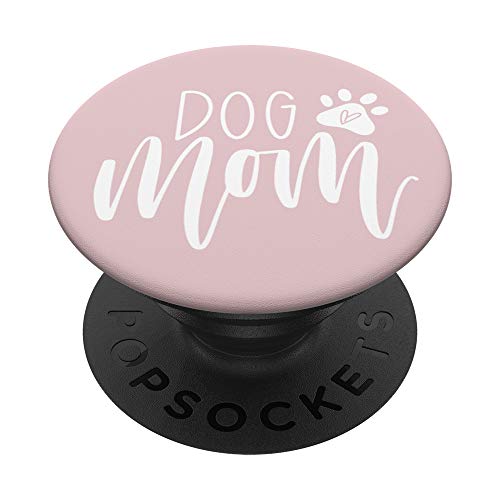 Dog mom gifts for women, dog lover, pink white black JLZ011 PopSockets Swappable PopGrip