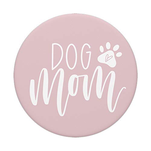 Dog mom gifts for women, dog lover, pink white black JLZ011 PopSockets Swappable PopGrip