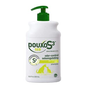 douxo s3 seb shampoo 16.9 oz (500 ml) - relief for seborrhea in dogs and cats (helps with oily to flaky skin)