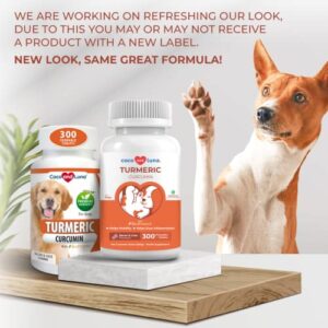 Turmeric for Dogs - Anti Inflammatory for Dogs - 300 Chewable Tablets - Curcumin and BioPerine, Antioxidant, Promotes Pet Mobility, Cardiovascular Health and Liver Health