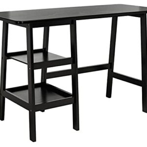 Safavieh Home Collection Sofara 2-Shelf Office Living Room Bedroom Study Foyer Writing Desk DSK1403A, 0, Matte/Black