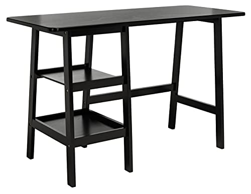 Safavieh Home Collection Sofara 2-Shelf Office Living Room Bedroom Study Foyer Writing Desk DSK1403A, 0, Matte/Black