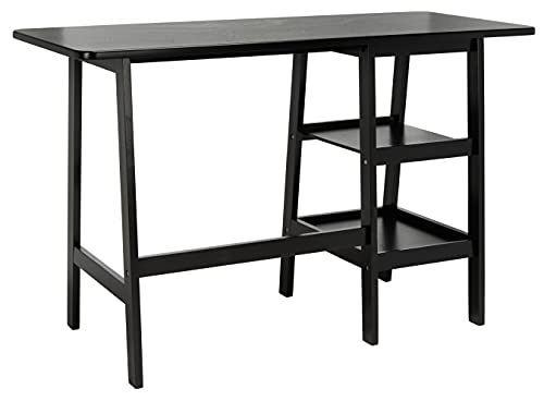 Safavieh Home Collection Sofara 2-Shelf Office Living Room Bedroom Study Foyer Writing Desk DSK1403A, 0, Matte/Black