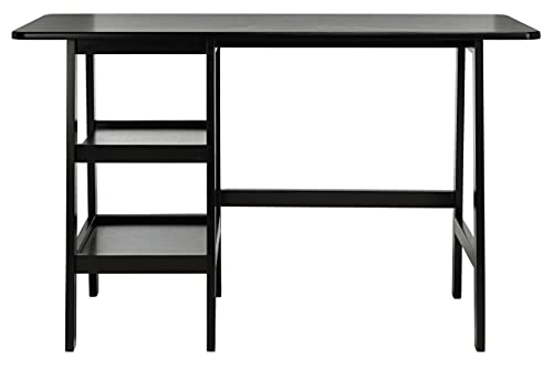 Safavieh Home Collection Sofara 2-Shelf Office Living Room Bedroom Study Foyer Writing Desk DSK1403A, 0, Matte/Black