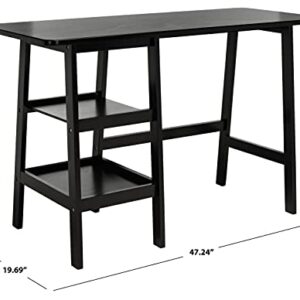 Safavieh Home Collection Sofara 2-Shelf Office Living Room Bedroom Study Foyer Writing Desk DSK1403A, 0, Matte/Black